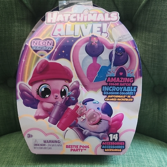 Hatchimals | Toys | Hatchimals Alive Neon Rainbow Bestie Pool Party Toy ...
